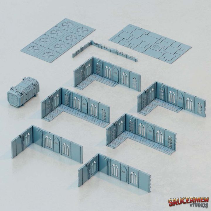 3D Printable 40K Tournament Terrain - Gothic Ruins & Buildings by Saucermen Studios